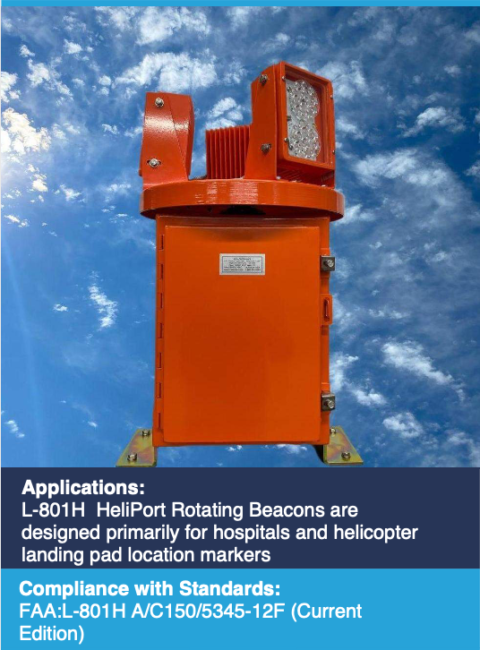 Heli-Port LED Rotating Beacon L-801(H)L - Halibrite